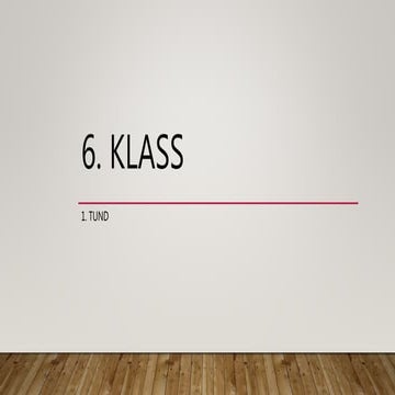 6 klass 1 tund | PPTX