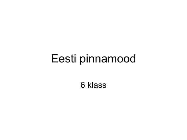 Eesti maavarad | PPT