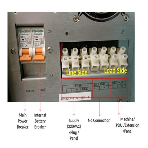 6KVA UPS line tapping guide - Input and output | PPTX