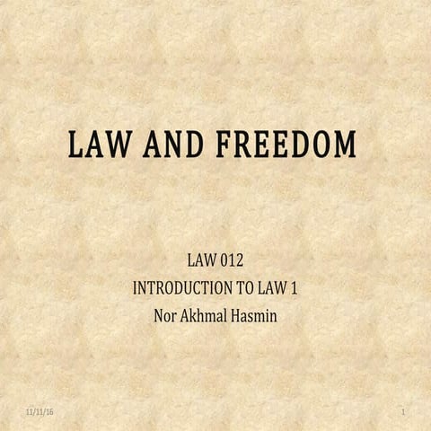 6) law & freedom | PPT