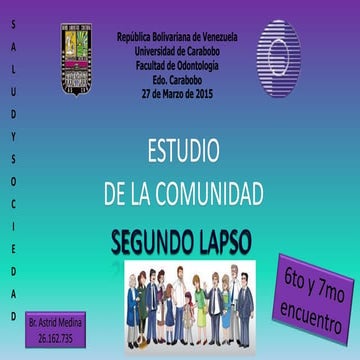 Encuentro 6 mapa mental estudio integral de comunidades | PPTX