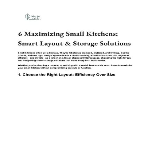 6 Maximizing Small Kitchens_ Smart Layout & Storage Solutions.pdf