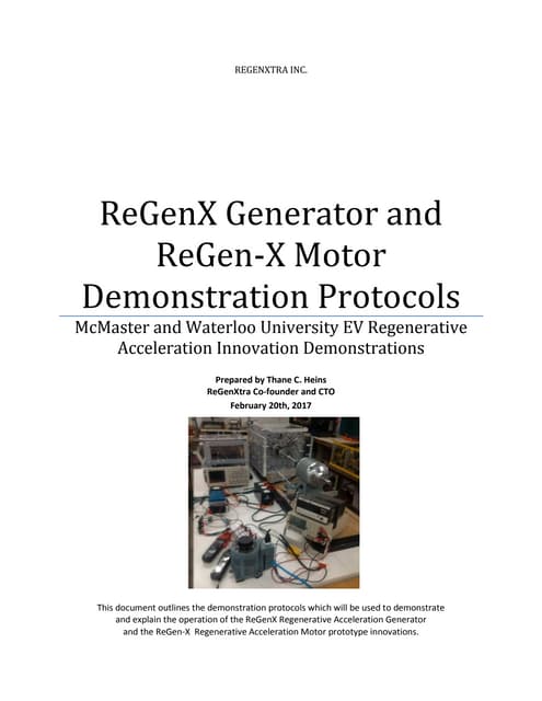 US Patented ReGenX Generator, ReGen-X Quatum Motor EV Regenerative ...