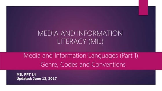 Codes and conventions media presentation | PPTX | Fan Conventions | Events