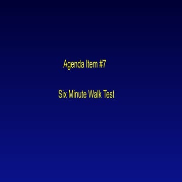 si minute walking test powert point presentation | PPT