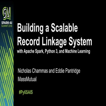 Building A Scalable Record Linkage System With Apache Spark Python 3 And Machine Learning With 5606