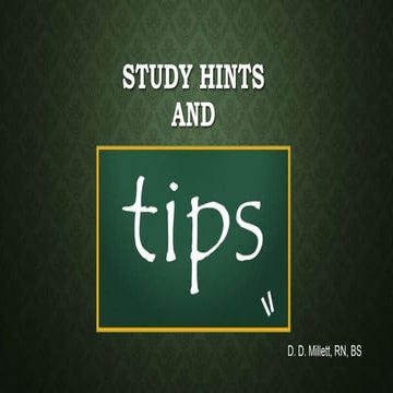 6 nurses study hints | PPTX