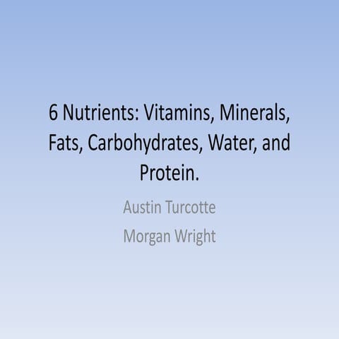 6 Nutrients | PPTX