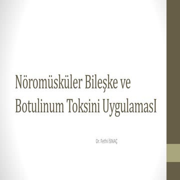 botolinum toksin | PPTX