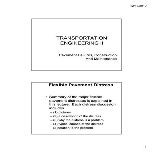 Pavement failures and maintenance | PPTX