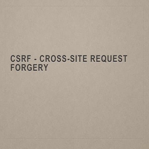 Csrf | PPTX