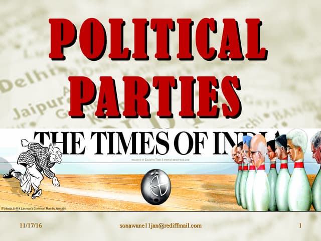 Political Parties class 10 civics PPT | PPTX