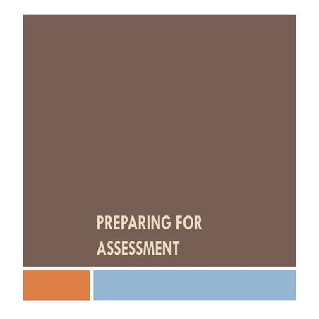 Preparing for assessment | PDF