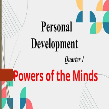 Quarter 1 Personal Development Power Point | PPTX | Brain and Nervous ...