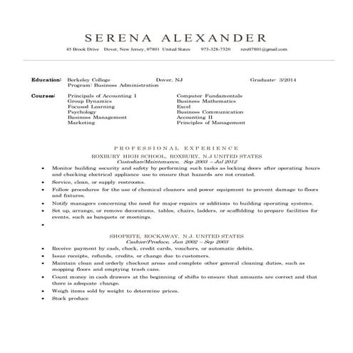 Jerry's Resume | DOCX