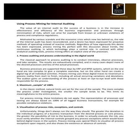 6 Reasons For Process Mining In Audit | PDF