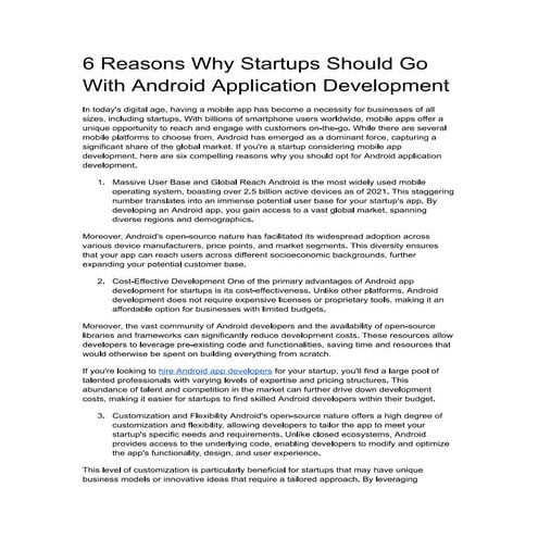 6 Reasons Why Startups Should Go With Android Application Development.pdf