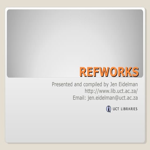 6 ref works search online databases in refworks | PPT | Search | Internet