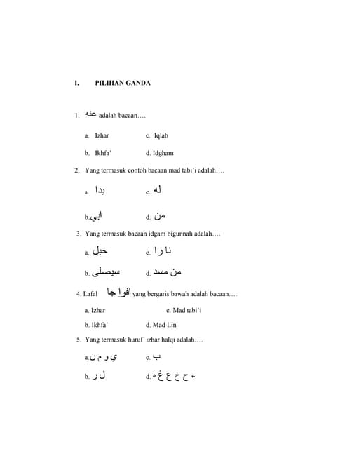 Soal uas pai kelas 2 sd semester 2 dan kunci jawabaan(1) | PDF