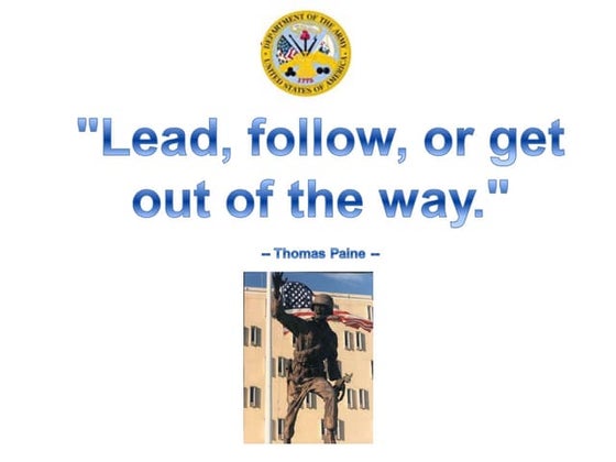 Basic army leadership | PDF