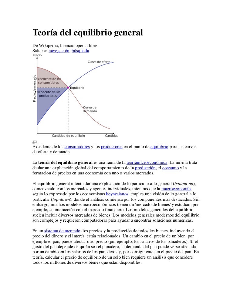 Teoría Del Equilibrio General
