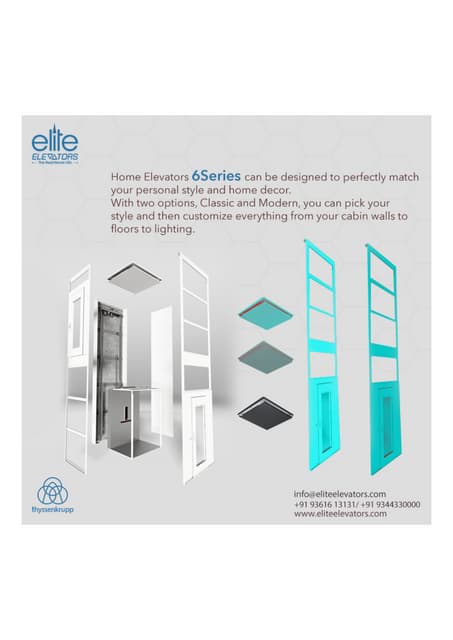 Gearless Home Elevators - HE6 | PDF