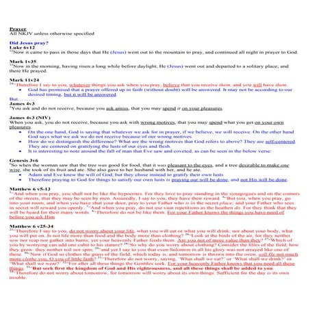 Prayer | PDF | Christianity | Religion & Spirituality