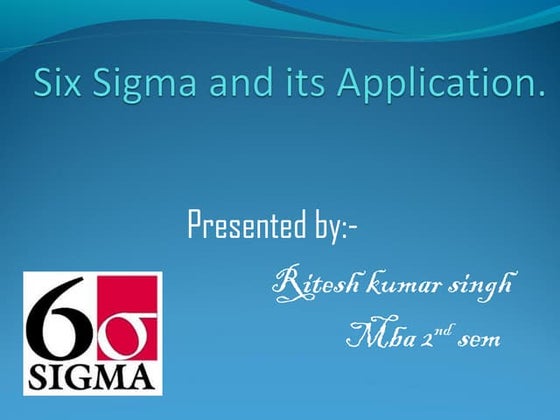 Six Sigma Principle and Methods | PPT