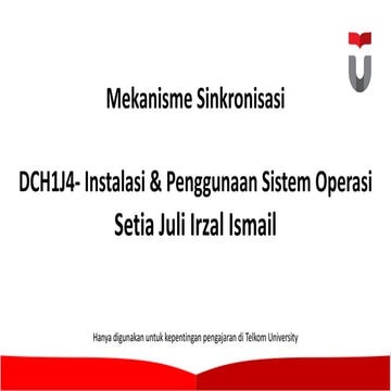 Pertemuan Ke-5 - Sistem Operasi - Sinkronisasi Proses.pptx