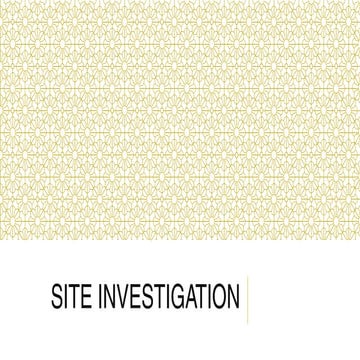 6 site investigation | PPT