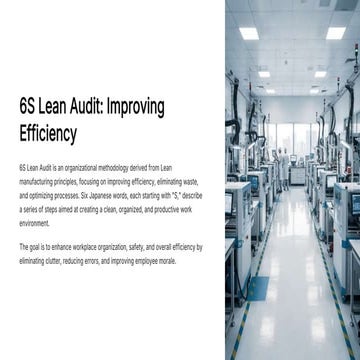 6S Lean Audit with eAuditor Audits & Inspections | PDF