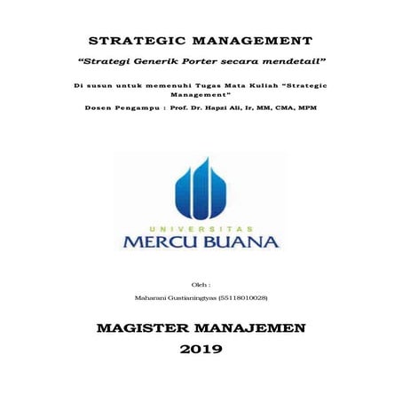 4, sm, maharani gustianingtyas, hapzi ali, strategic management ...