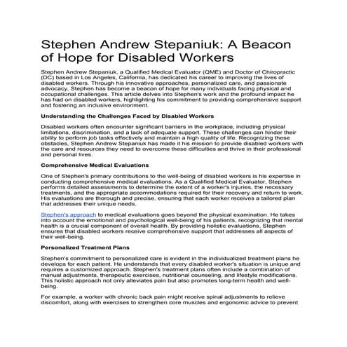 How Stephen Andrew Stepaniuk’s Chiropractic Practice Achieves Success.pdf