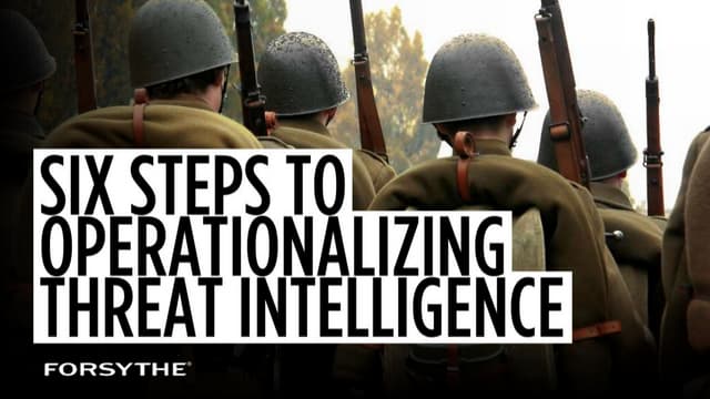 6 Steps For Operationalizing Threat Intelligence Ppt