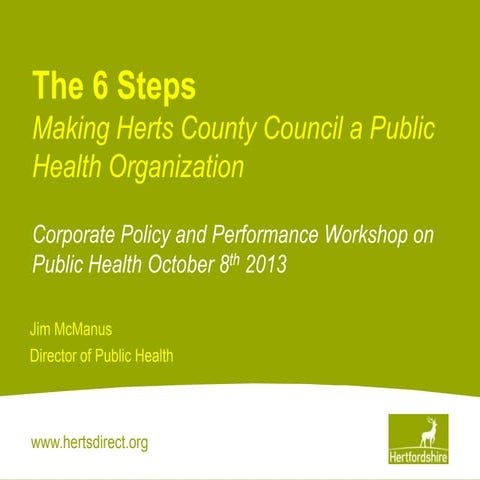 6 steps to a public health organization | PPTX