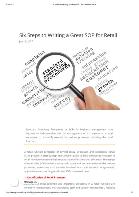 Sop stores[1] | PDF