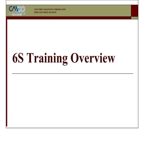 6S_Training material for business improvement | PDF