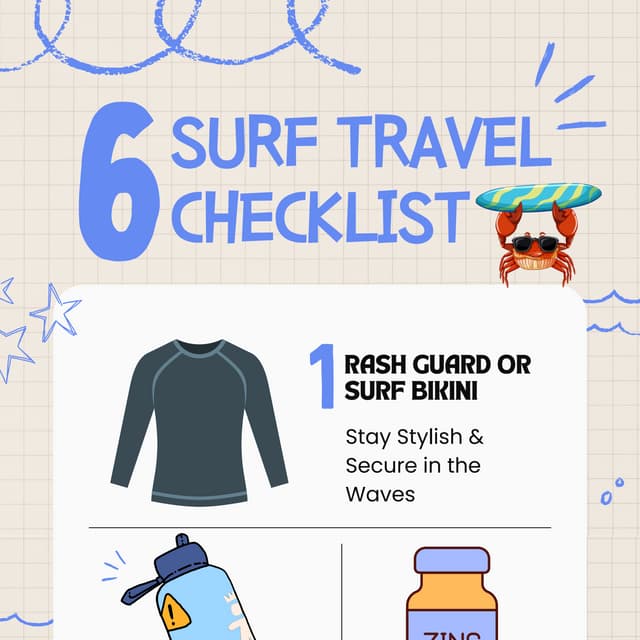 Best Surf Travel Checklist: Top 6 Picks | PDF