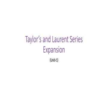 Taylor’s and Laurent Series Expansion.pptx
