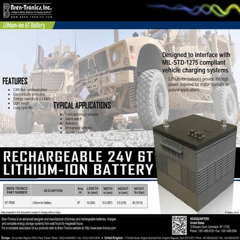 Batería sector militar recargable | PDF