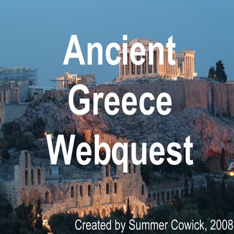 6th Ancient Greece Webquest | PPT