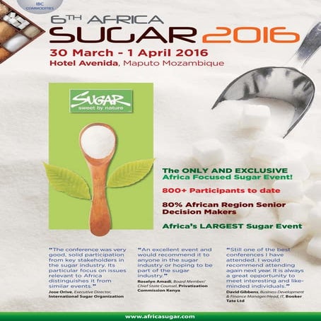 6th Annual Africa Sugar | PDF