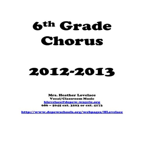 6th chorus grading policy and classroom procedures20122013 | PDF ...
