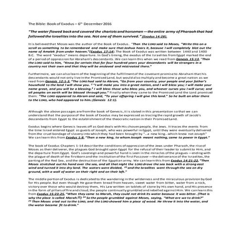 An Overview of Exodus | PPTX