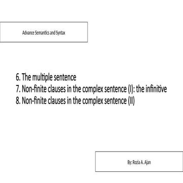 The Six Multiple Sentence in English Grammar | PPTX