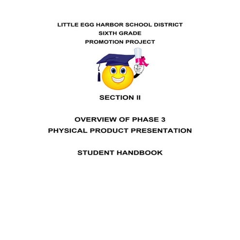 6th grade project section ii phase 3 physical project presentation ...