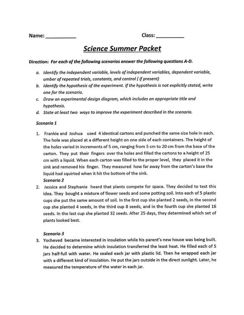 Kindergarten 2017 packet | PDF