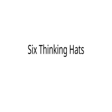 The Six Thinking Hats in Creative Design | PPTX
