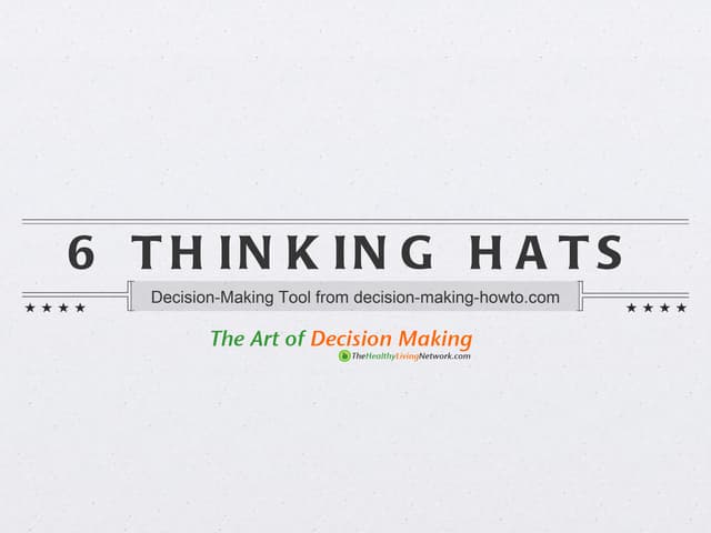 6 Thinking Hats /Concepts with Examples.pptx