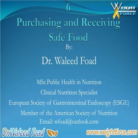 Purchasing, Receiving, and Storing Food | PPTX